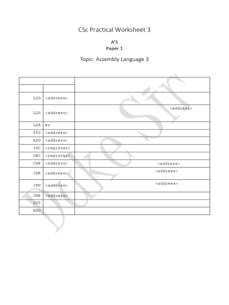 Assembly Language Instructions Guide | PDF | Assembly Language | Computer Hardware