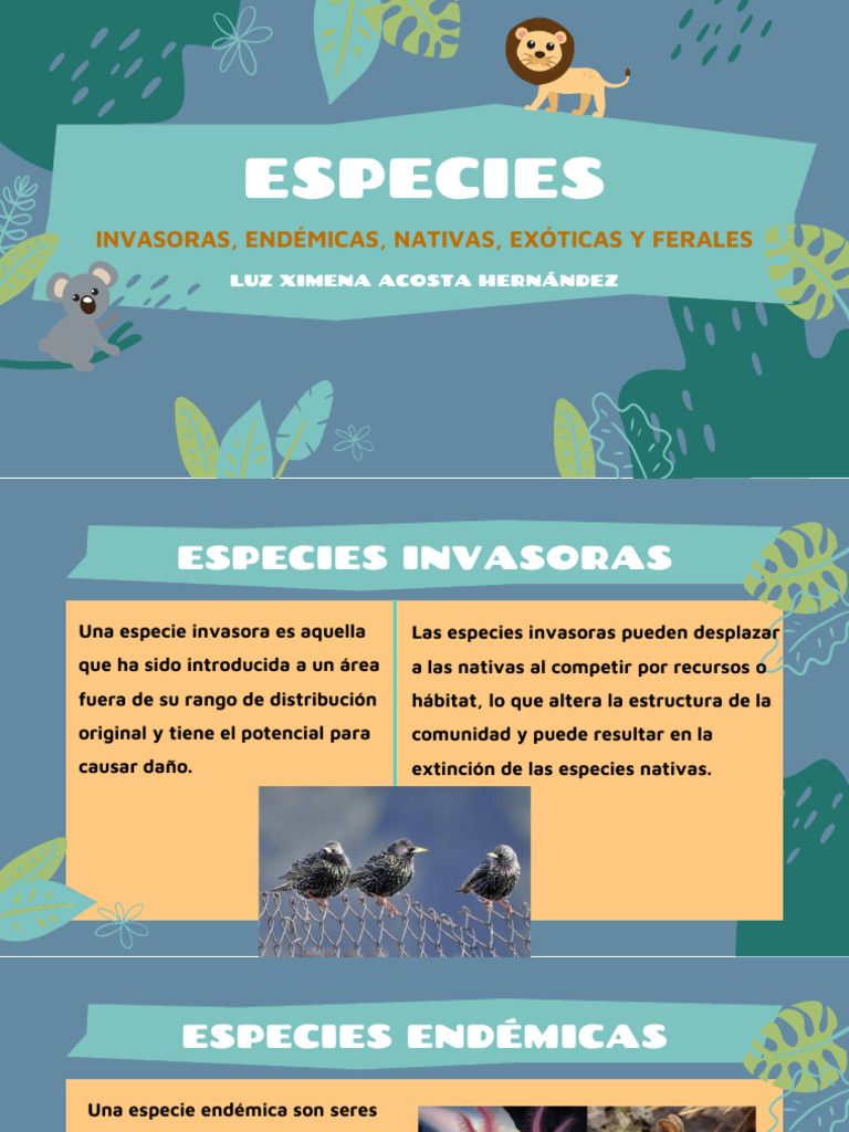 Tipos de Especies: Invasoras y Nativas | PDF | Ecosistema | Especies ...