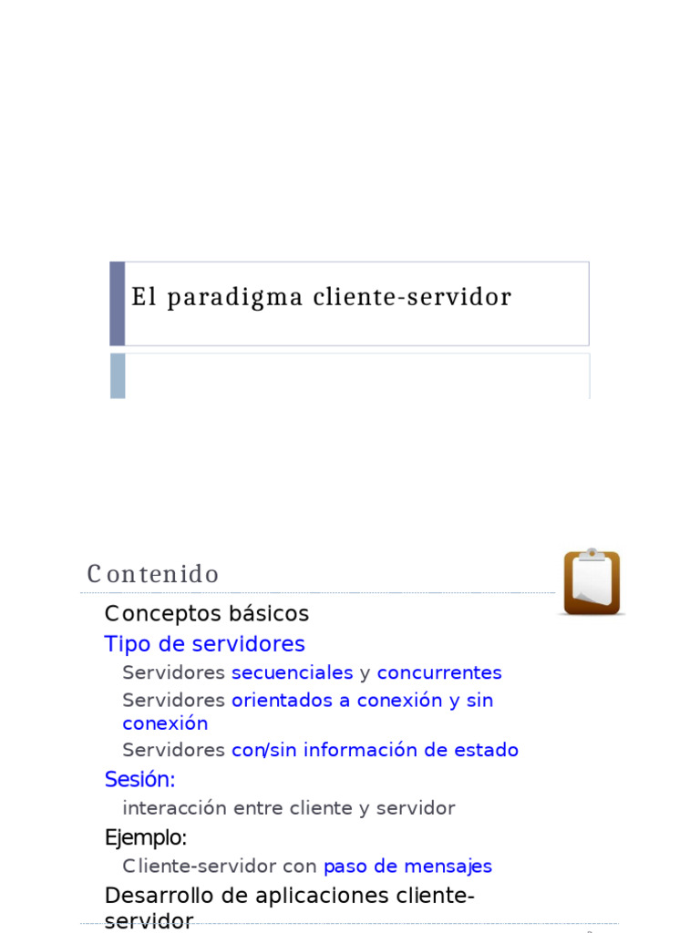 Presentación Cliente Servidor | PDF | Modelo cliente-servidor | Servidor (Computación)