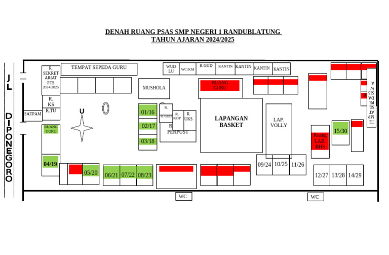 Denah Ruang SMP Negeri 1 Randublatung | PDF