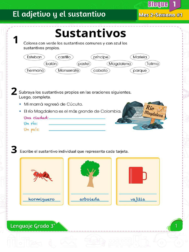 Mes 2-Semana #1 - 3°pdf | PDF