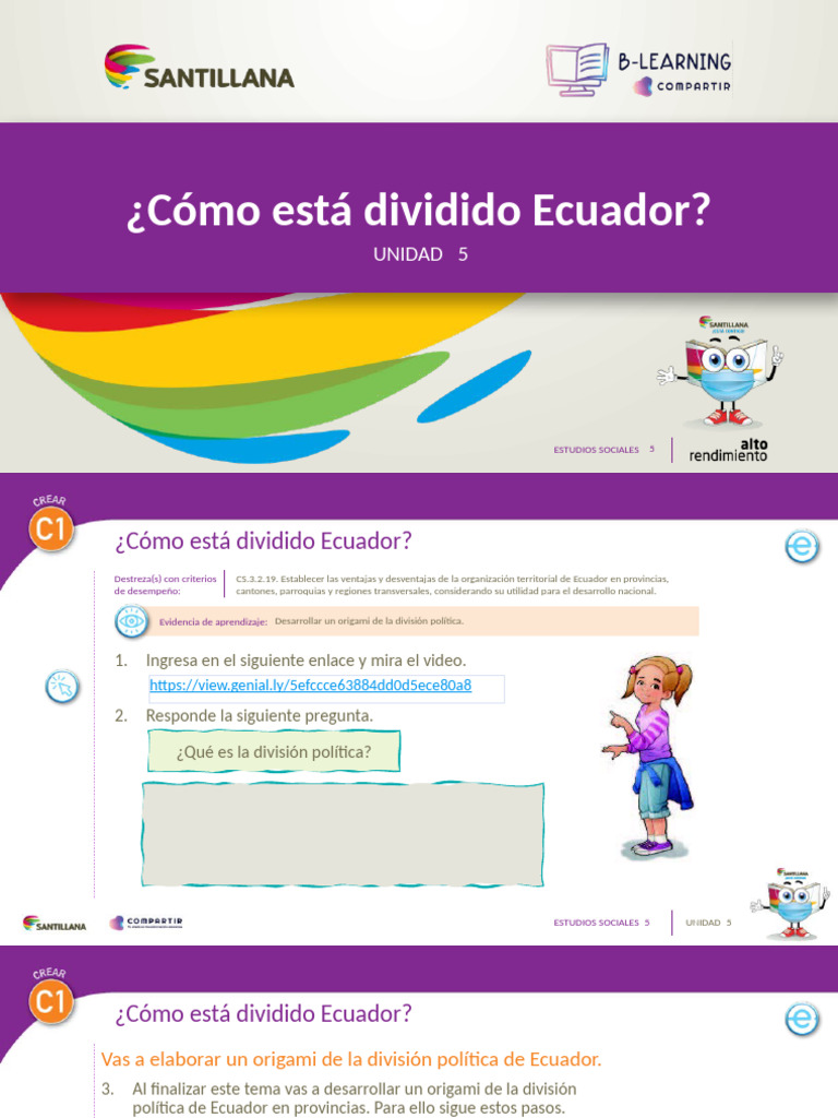 S5 U5 p154 c1 Como Esta Dividido Ecuador COR AAV | PDF | Origami