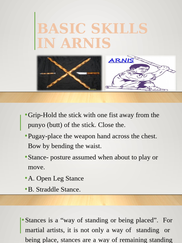 Basic Arnis Skills and Stances | PDF | Foot