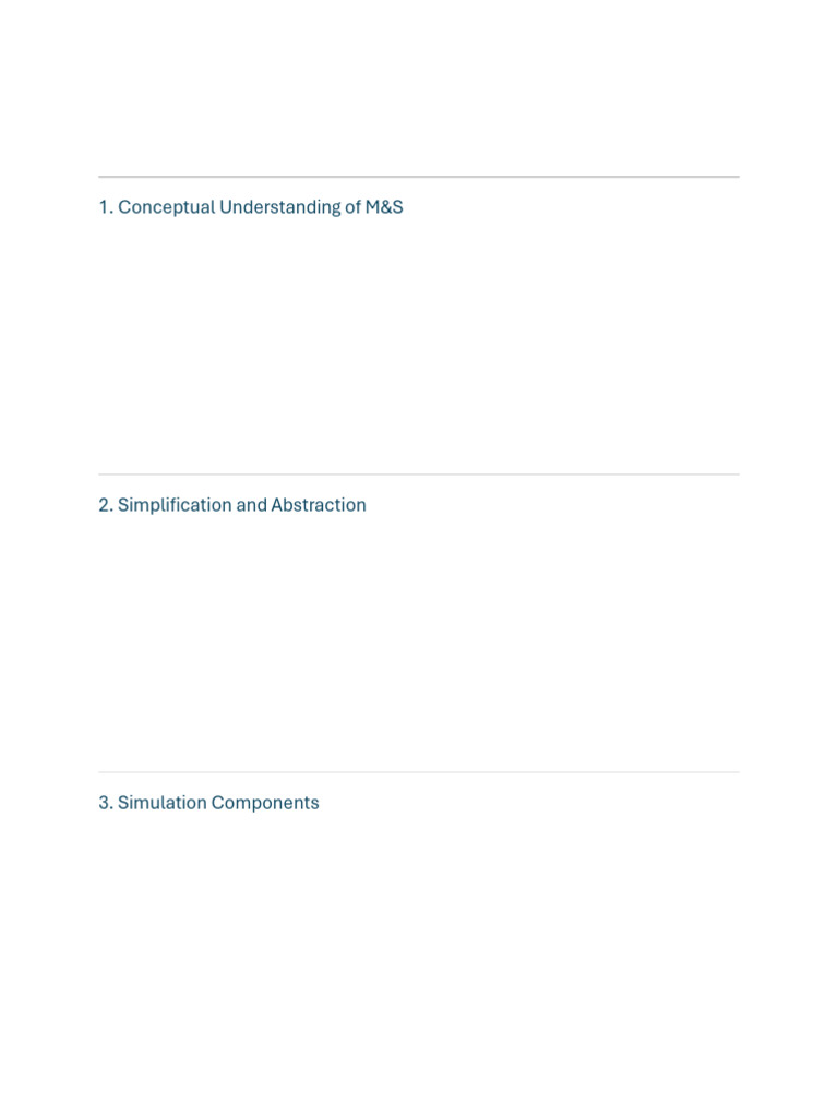 Conceptual Understanding of M&S | PDF