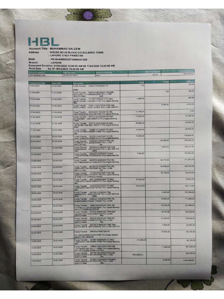 HBL 2 | PDF