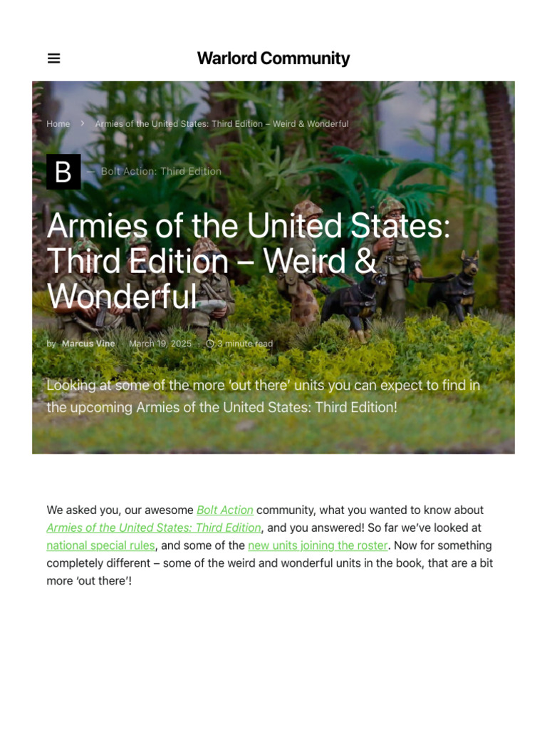 Armies of The United States - Third Edition - Weird & Wonderful ...