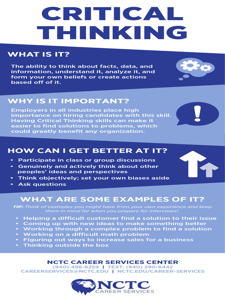 Enhancing Critical Thinking Skills | PDF