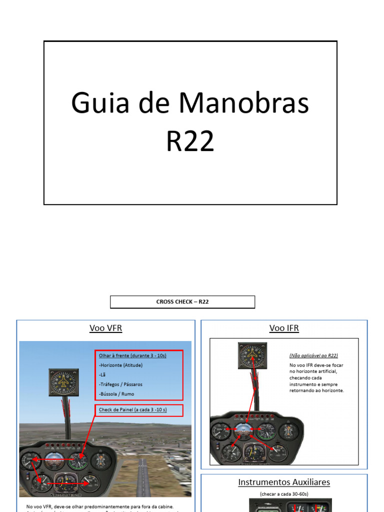 guia-de-manobras-r22 | PDF | Helicóptero | Voo