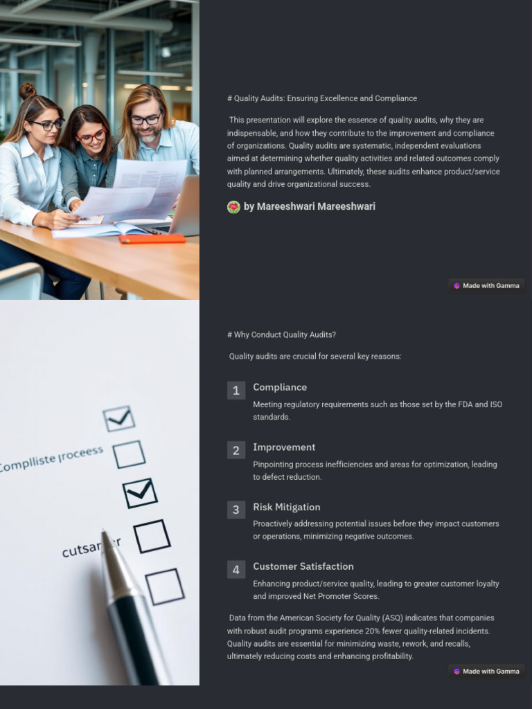Quality-Audits-Ensuring-Excellence-and-Compliance | PDF | Audit ...