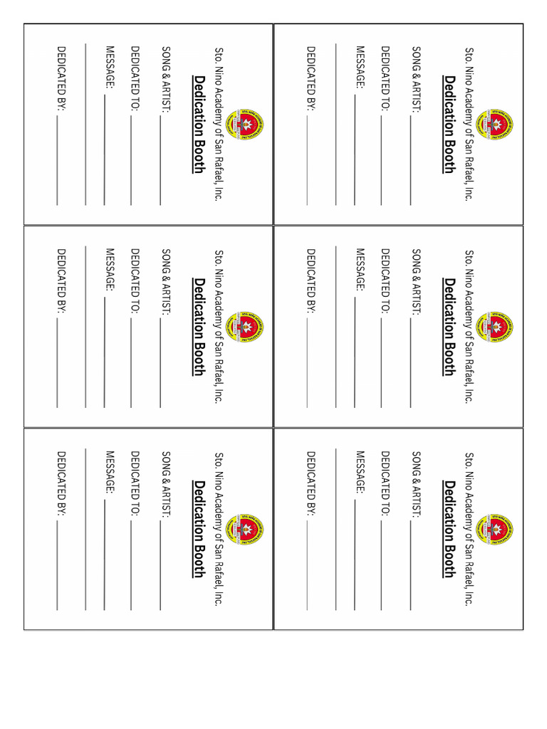 Dedication Booth | PDF