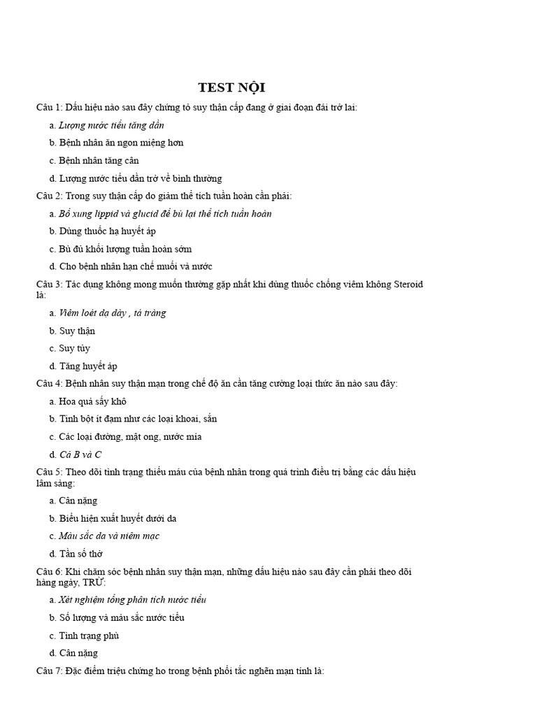 Test Noi | PDF