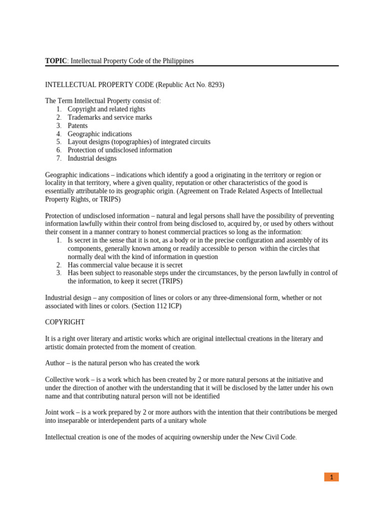 Intellectual Property Law | PDF | Patent | Glossary Of Patent Law Terms