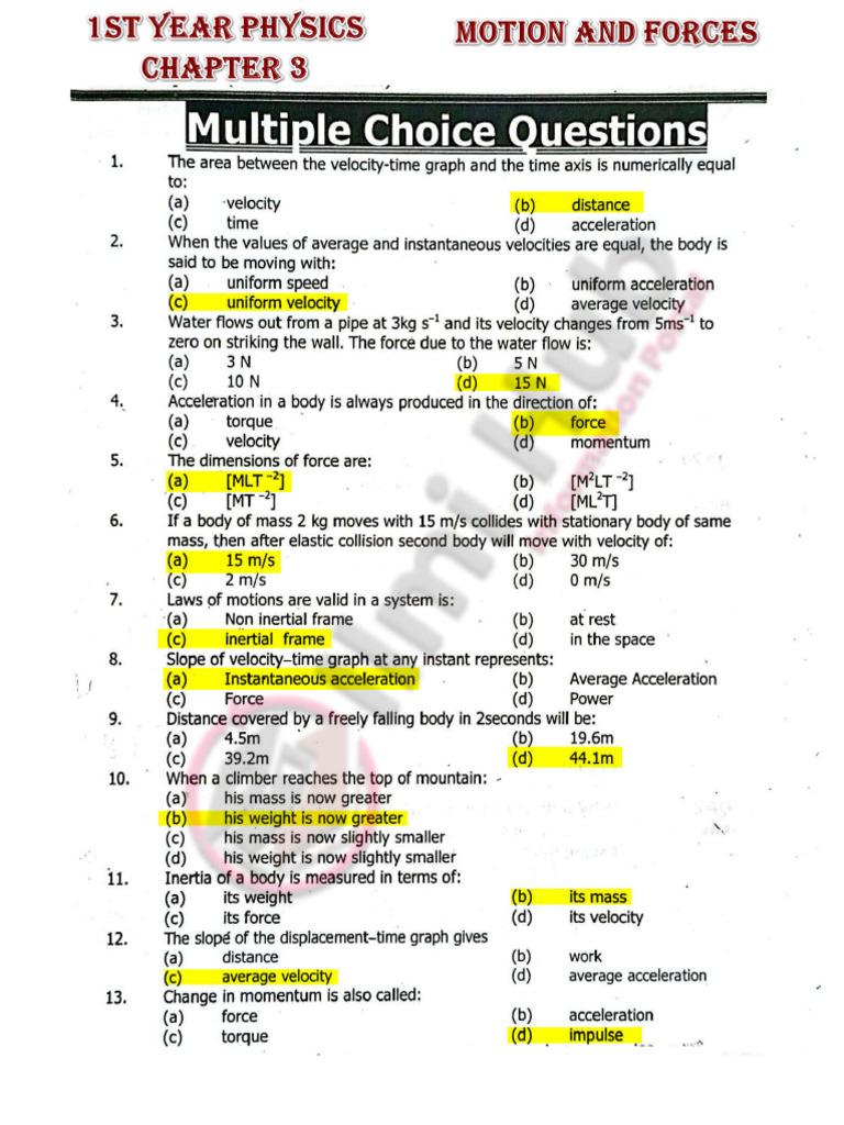 Chapter 3 Mcqs | PDF