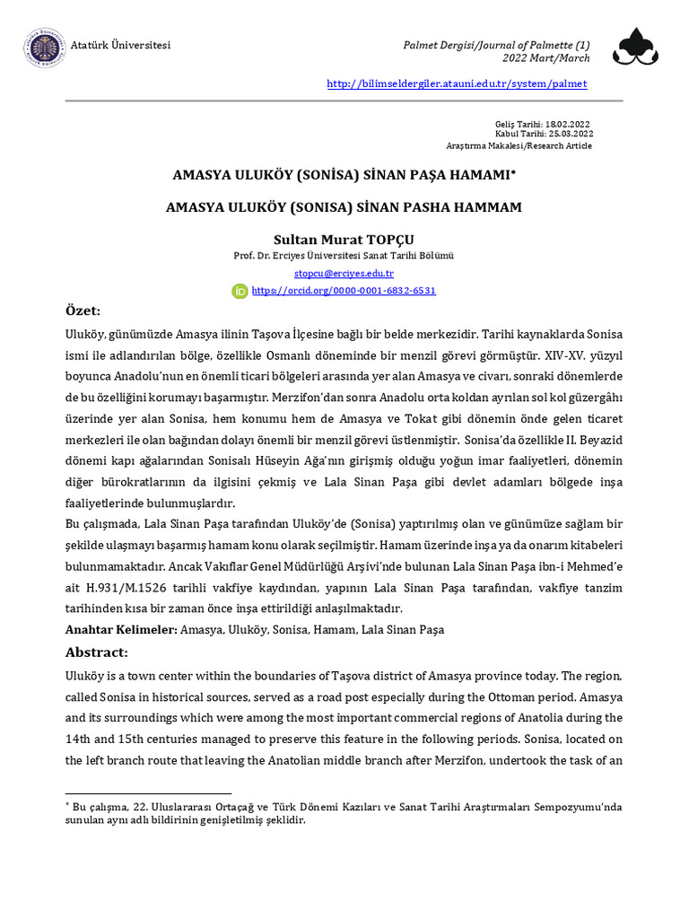 AMASYA ULUK__Y (SON__SA) S__NAN PA__A HAMAMI[#1159522]-2586130 | PDF