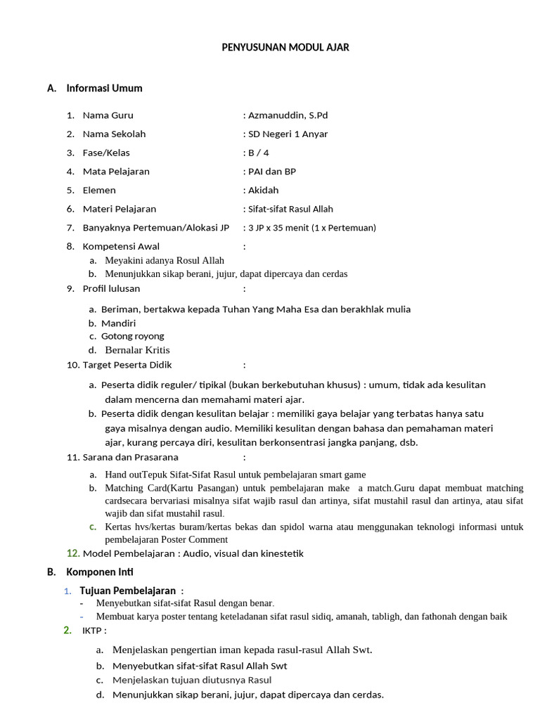 Modul Ajar Azman Acc | PDF
