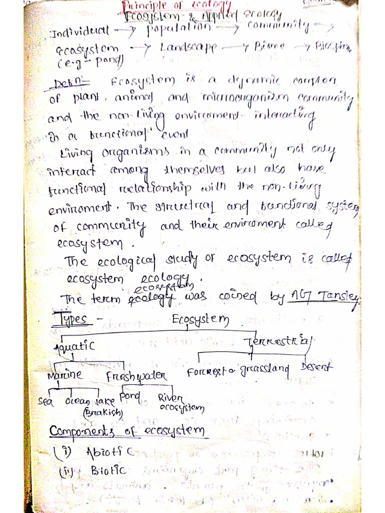Principle of Ecology | PDF