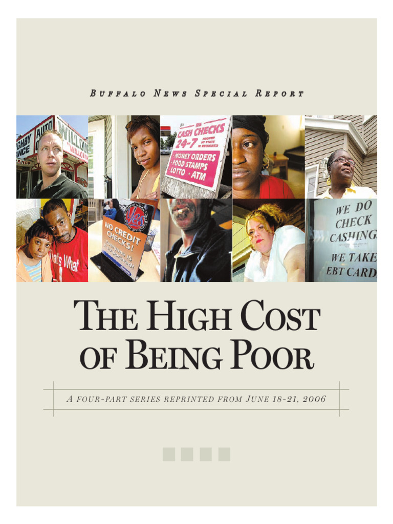 The High Cost of Being Poor Report | PDF | Cost Of Living | Fee
