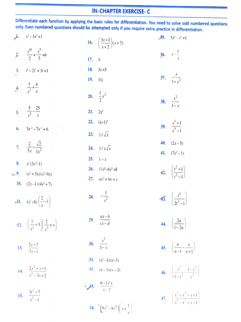 differentiation | PDF