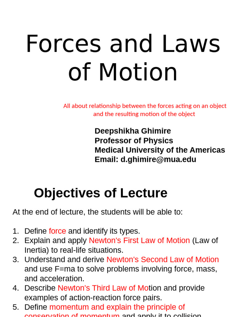 Forces and Laws of Motion | PDF | Force | Newton's Laws Of Motion