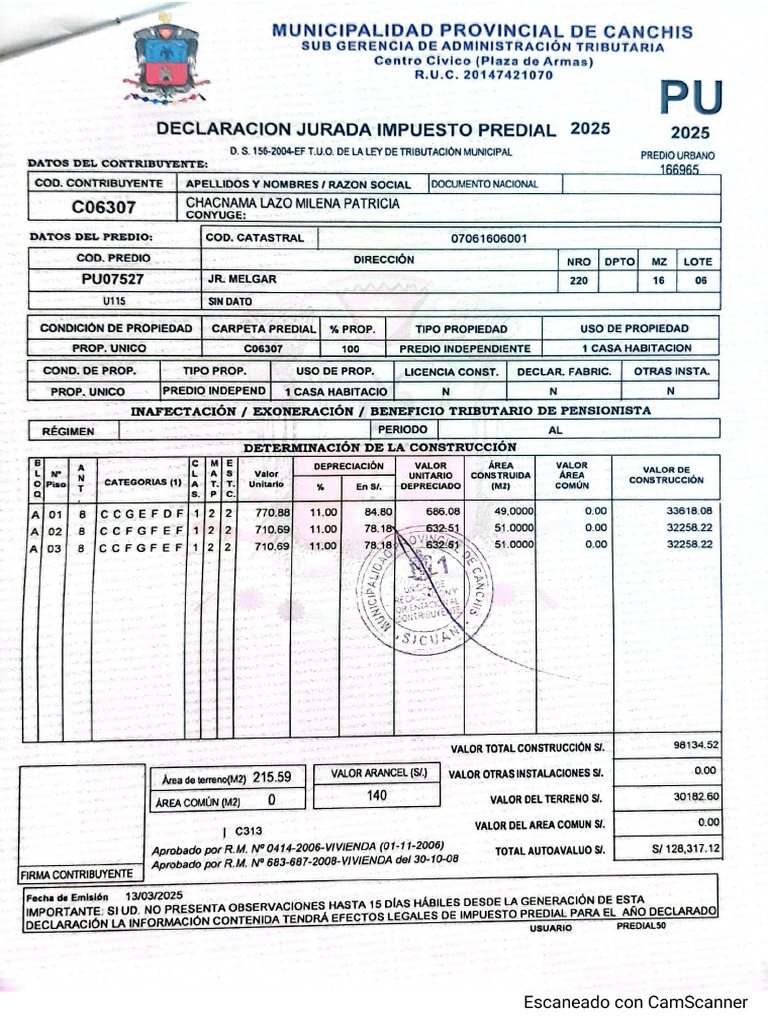 AUTOVALUO HR Y PU | PDF
