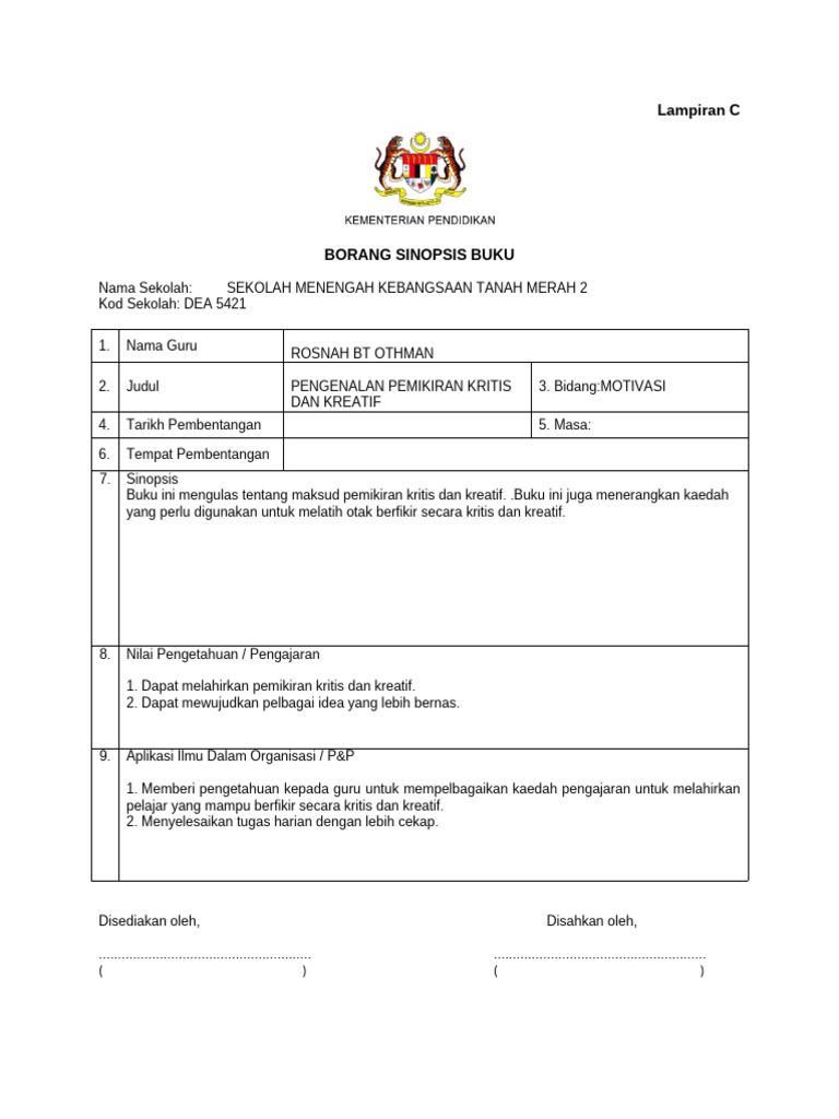 Sinopsis Buku OKT 2024 | PDF