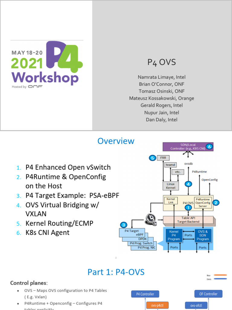 2021 P4 WS P4 OVS Tutorial Slides | PDF | Routing | Computer Architecture