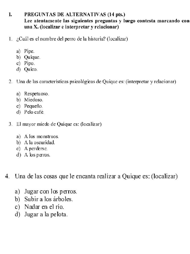 Prueba de El Mejor Perro | PDF