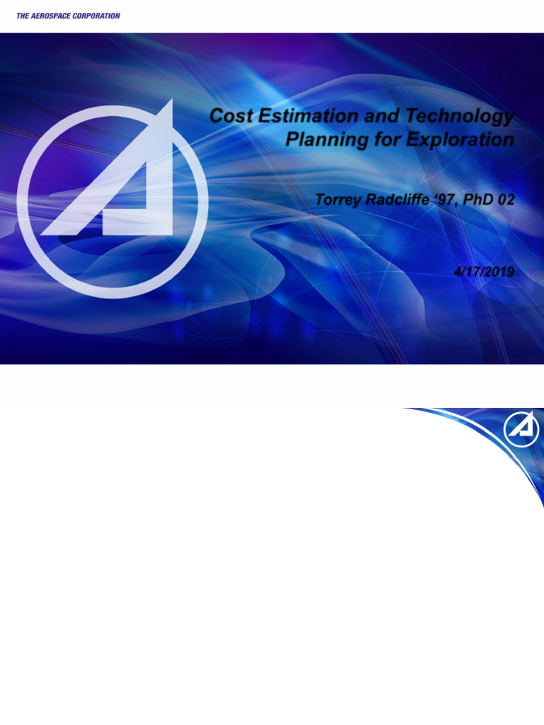 Cost Estimation and Technology Planning For Exploration | PDF | Nasa ...