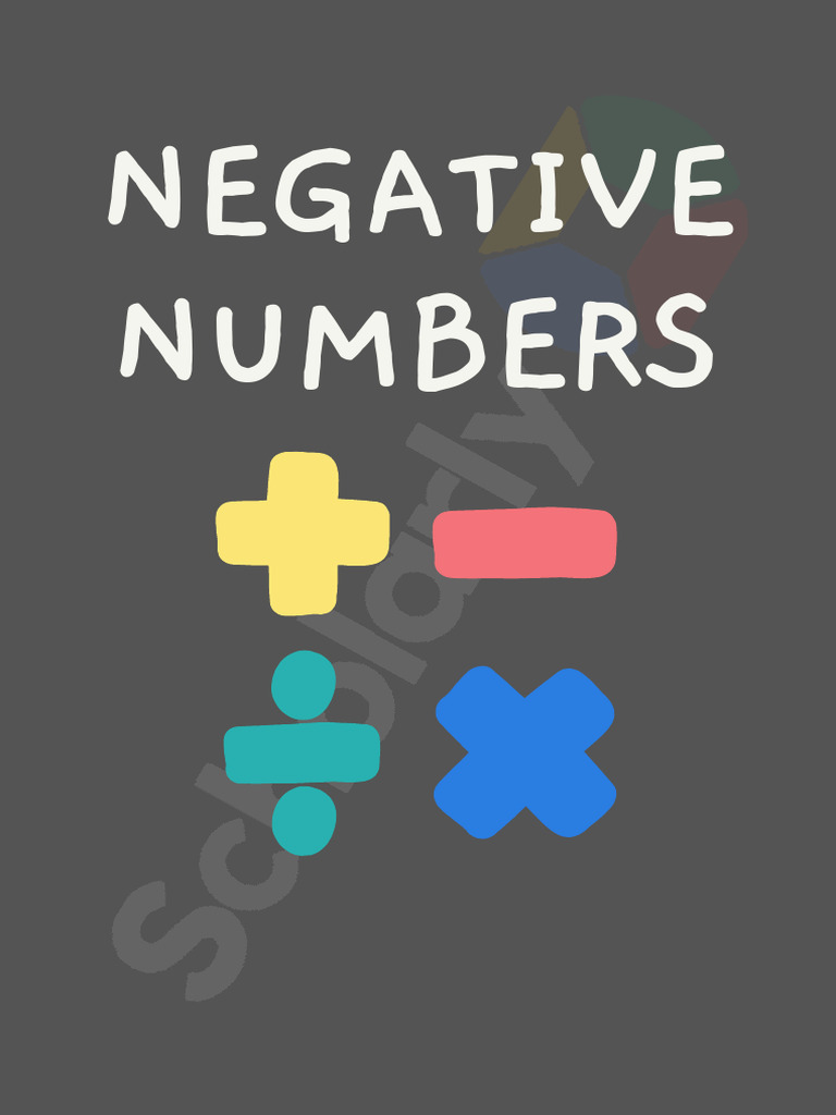 Negative Numbers - Addition, Subtraction, Multiplication - Division | PDF