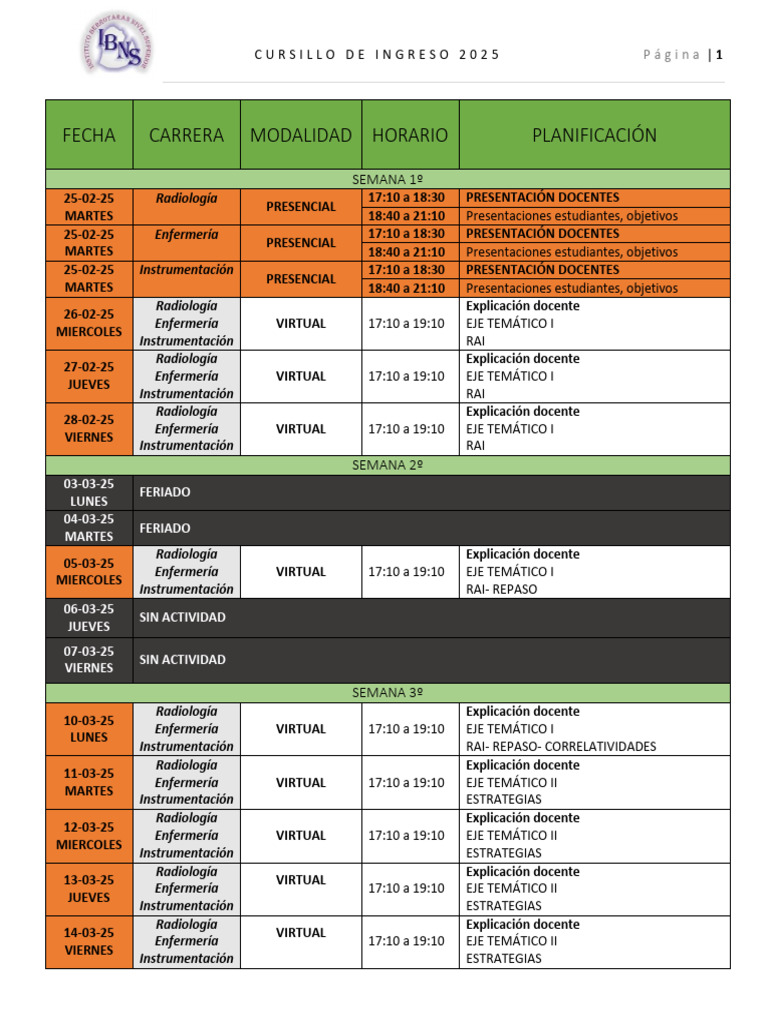 Planificación Cui 2025-1 | PDF