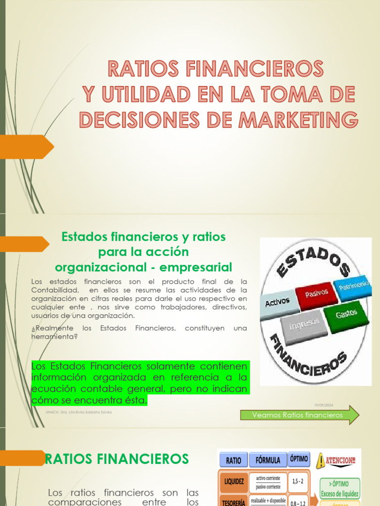 Ratios Financieros y Decisiones de Marketing | PDF | Estado financiero ...