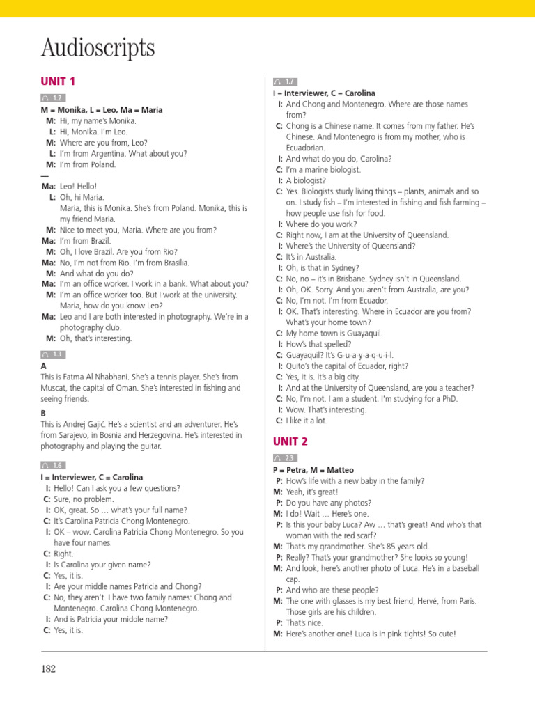 159304_Voices_Elementary_AudioVideoScripts_Students_Book_Audioscripts_All_Units | PDF