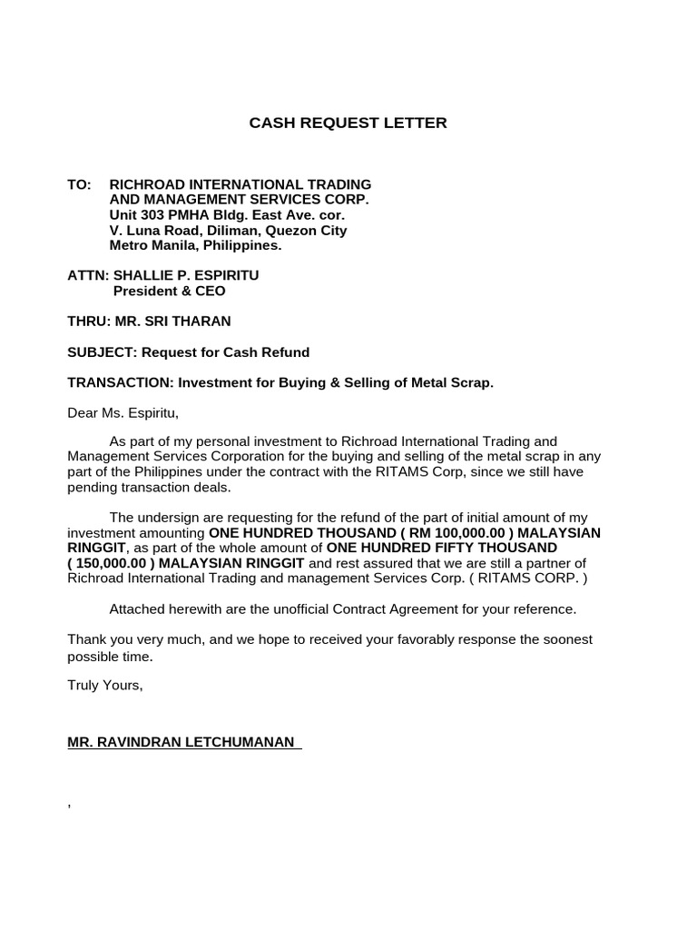 Letter Refund Scrap | PDF