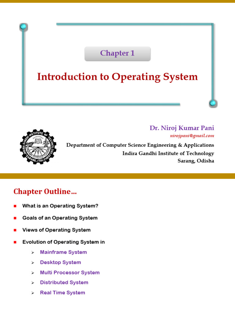 Chapter 01 - Introduction to OS | PDF | Operating System | Process ... Chapter 01 - Introduction to OS | PDF | Operating System | Process ...
