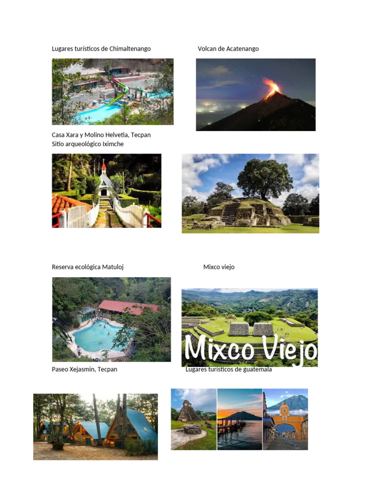 10 Lugares Turísticos en Chimaltenango | PDF