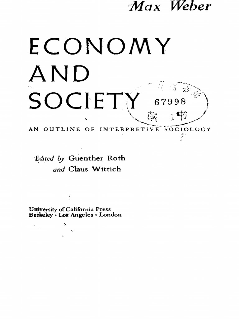Max Weber's Economy and Society Overview | PDF | Monopoly | Money