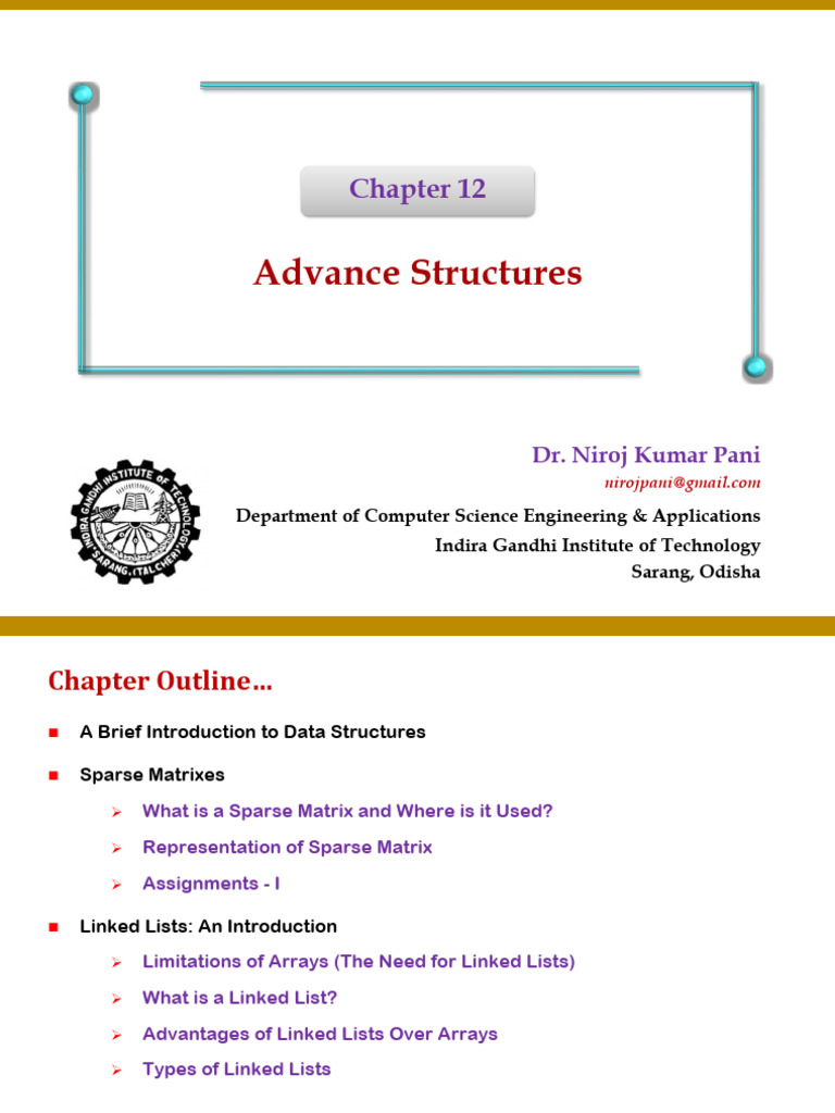 Chapter 12 - Advance Structures | PDF | Pointer (Computer Programming) | Matrix (Mathematics)