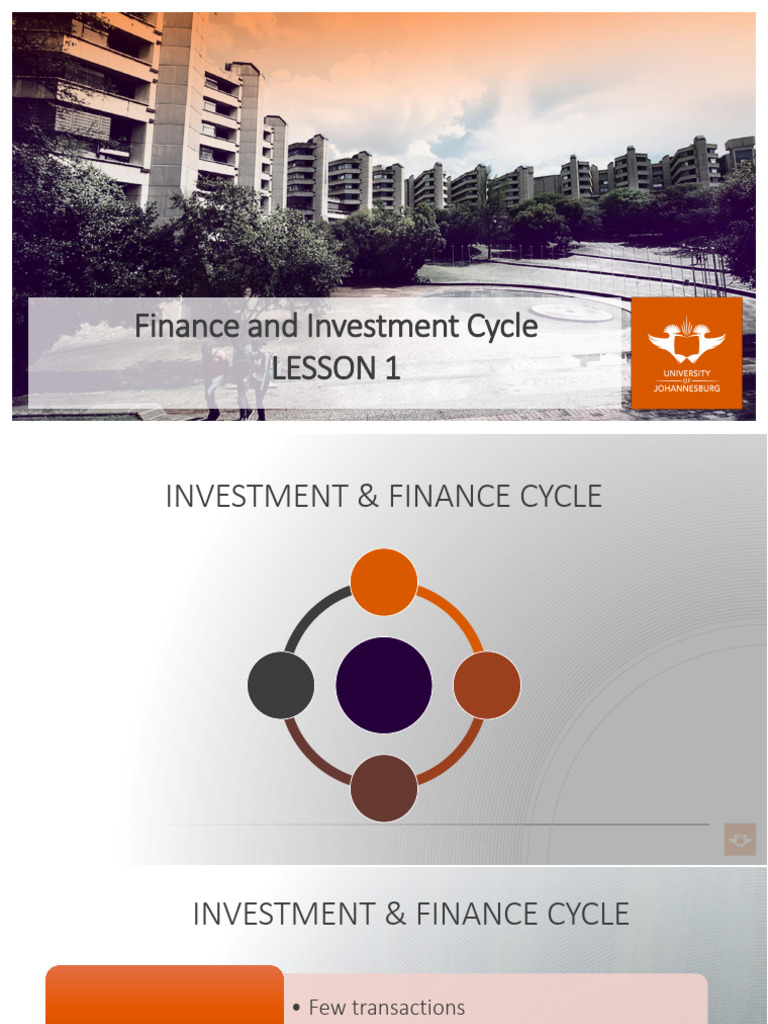 Investment and Finance Cycle Overview | PDF | Valuation (Finance ...
