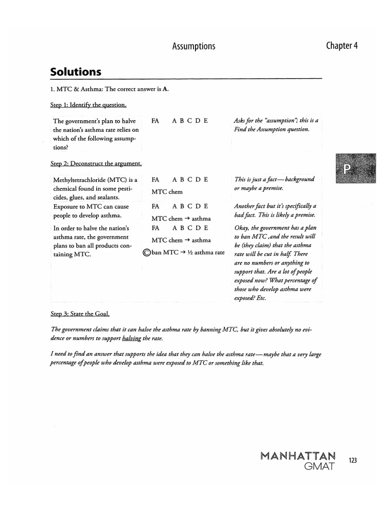 Assumption Based Questions Critical Reasoning Solutions | PDF | Allergy ...