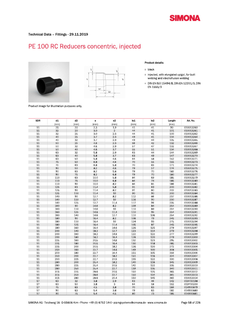 Ficha-Tecnica-Reduccion-PN10-PN16 | PDF