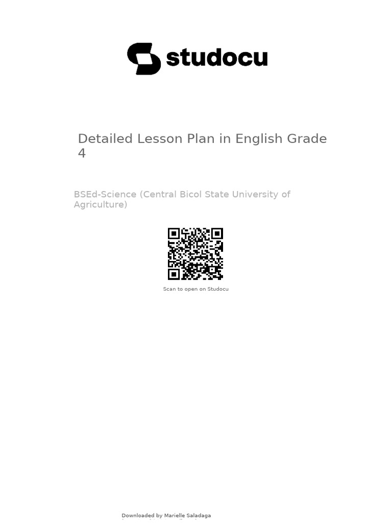 Grade 4 English Lesson Plan: Nouns | PDF | Plural | Lesson Plan