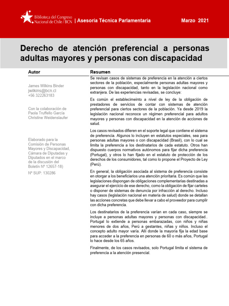 Atención Preferencial para Adultos Mayores | PDF | Invalidez | Vejez