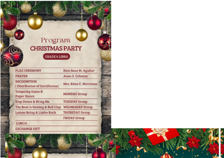 Xmas party program 2024 | PDF