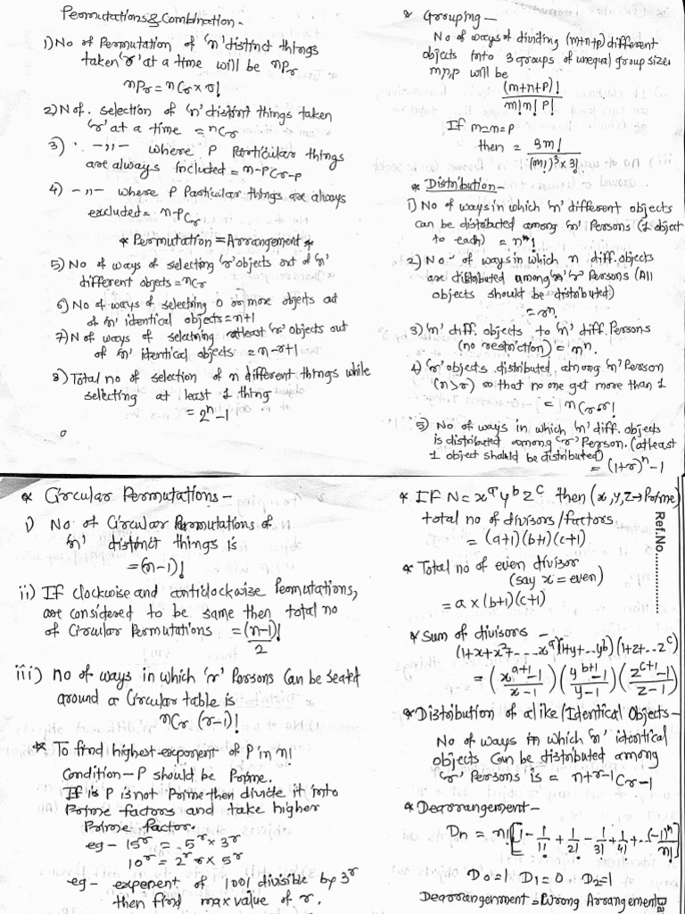 Permutations And Combinations Pdf
