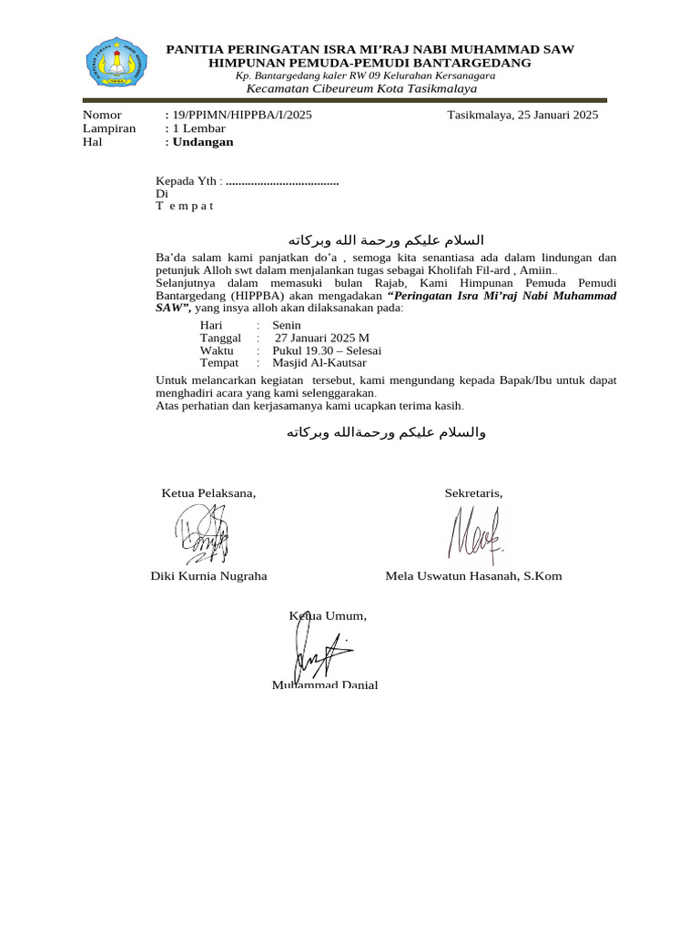 Surat Undangan RT RW Sesepuh | PDF