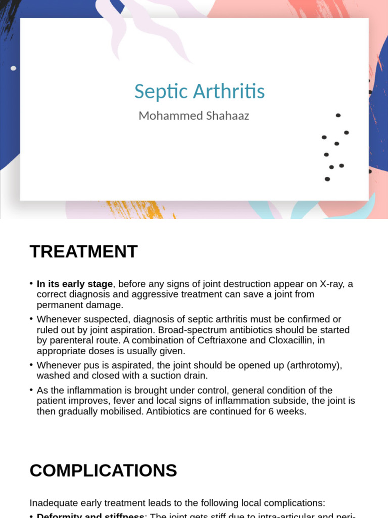 Tom Smith Arthritis: Diagnosis & Treatment | PDF