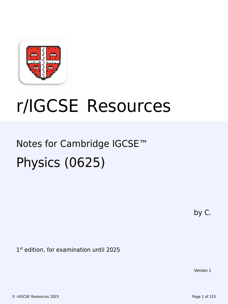 Physics Topical Notes by C | PDF | Gases | Waves