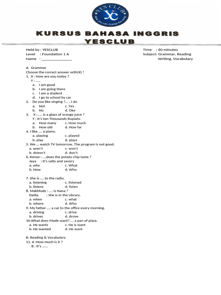 Final Test | PDF