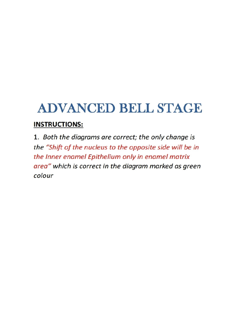 Advanced Bell Stage | PDF