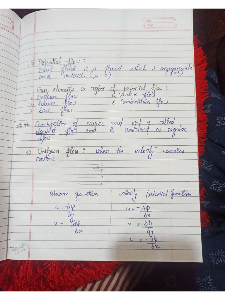 Aerodynamics Potential Flow Notes....... | PDF